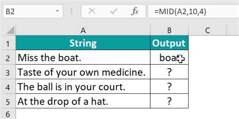 Mid Excel Function Formula Examples How To Use