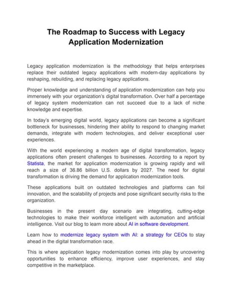 Legacy Application Modernization Services Pptx
