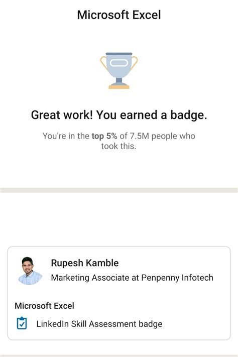 Linkedinskillassessment Microsoft Office365 Microsoftteams Excel Rupesh Kamble