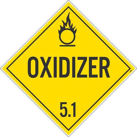Placard Oxidizer 51 1075x1075 Pvc Flexible Pvc 015 Unrippable