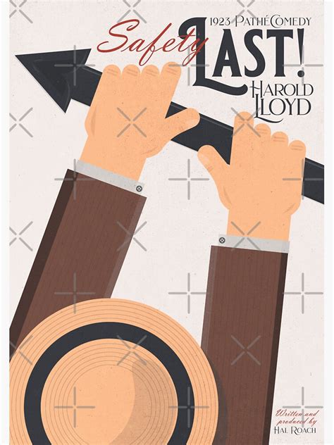 Safety Last Harold Lloyd Movie Poster Hal Roach 1923 Silent Film