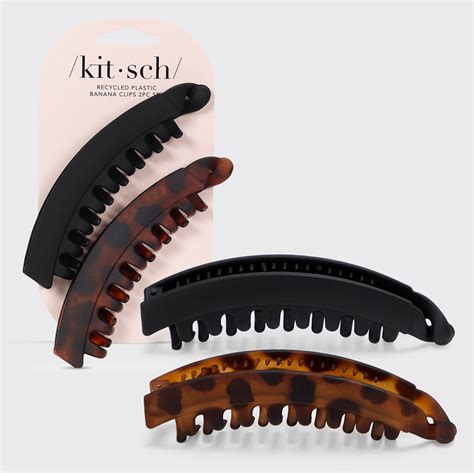 Banana Clip 2pc Black And Tort Kitsch