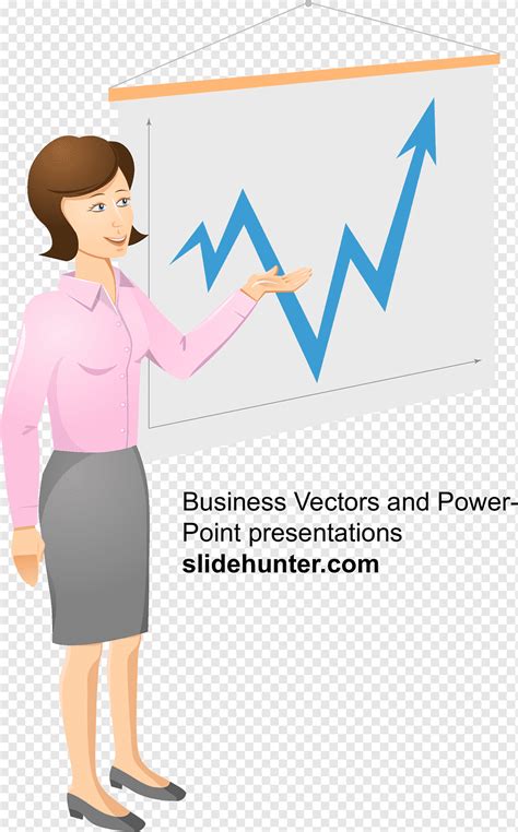 Business Woman Presentation Chart Png PNGWing