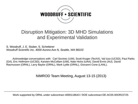 Pdf Disruption Mitigation 3d Mhd Simulations And Experimental Validation