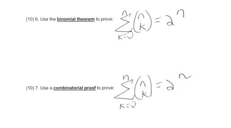 Solved 10 6 Use The Binomial Theorem To Prove 22 27 น