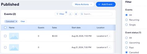 Wix Events Deleting An Event Help Center
