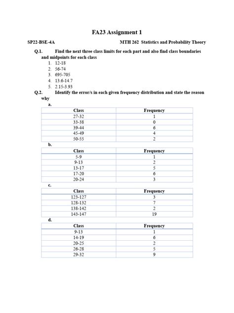 Spt Assignment 1 Pdf Histogram Statistics