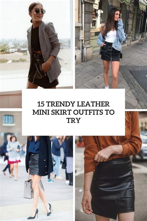 What To Wear With Black Leather Mini Skirt