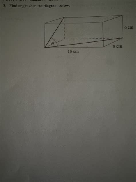 Solved 3 Find angle θ in the diagram below Chegg com