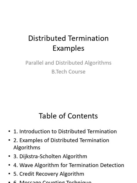 Distributed Termination Examples Pdf Distributed Computing Computer Science