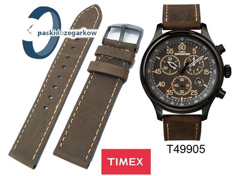 Pasek TIMEX T49905 nubuk brązowy 20 mm - paskidozegarkow.com