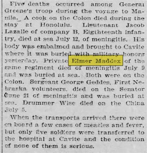 Elmer Bert Maddex 1872 1898 Homenaje De Find A Grave