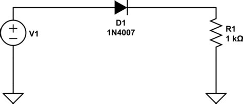 Showing Circuit Error During Spice Simulation Of 1n4007 Diode