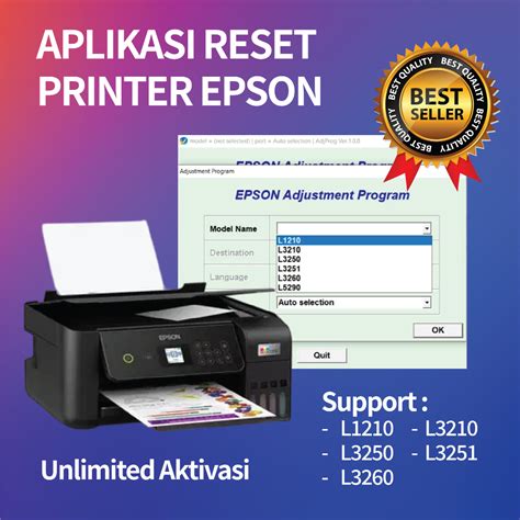Jual Software Resetter Printer Epson L1210 L3210 L3250 L3251 L3260