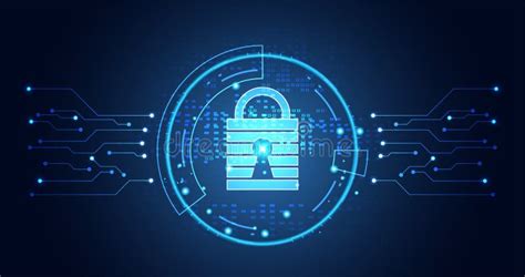 Abstract Technology Cyber Security Privacy Information Network Concept Padlock Protection