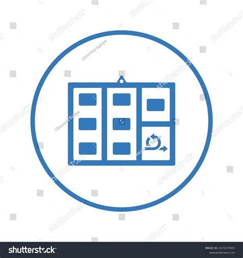 Agile Board Iteration Icon Blue Color Stock Vector Royalty Free Shutterstock
