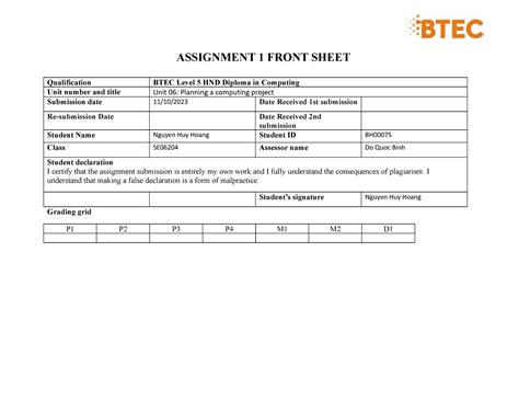 asm1 1st pacp hoangnh bh00075 assignment 1 front sheet qualification