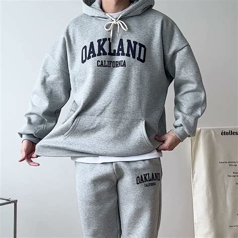 남자 기모 오클랜드 후드티 조거팬츠 회색 트레이닝 세트 3컬러 Youtube