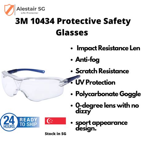 3m 10434 Protective Safety Glasses Goggles Lazada Singapore