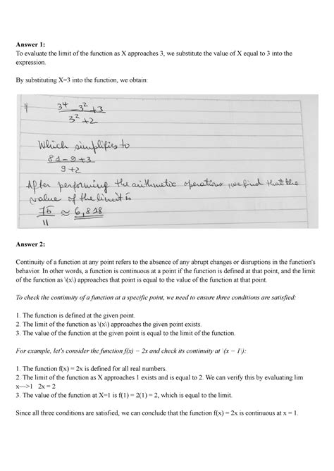 Learning Journal Unit 2 To Evaluate The Limit Of The Function As X