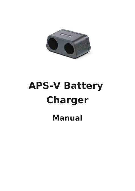 Aps V Battery Charger Pulsar Usb Power Delivery Charging User Manual