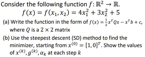Solved Consider The Following Function F R R F X Chegg Com