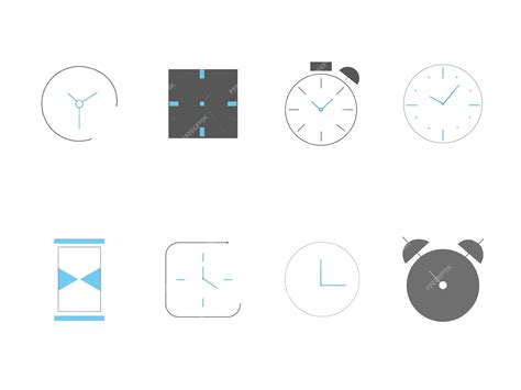Premium Vector Set Of Time And Clock Icons For Web And Mobile Phone