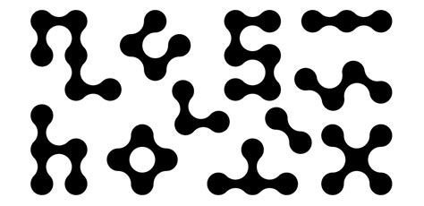 Set Of Connected Black Dots Transition Metaballs Integration Symbol Circles Pattern 49084101