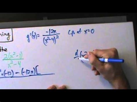 Calculus I Curve Sketching Example Sketch A Rational Function YouTube