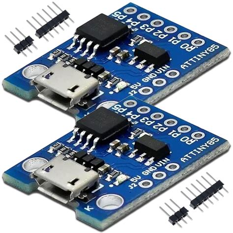 umtmedia 2pcs micro usb attiny85 5v iic i2c spi interface keystone 4