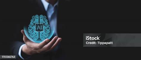 Ai 상징 기계 학습 미래 기술의 인공 지능의 두뇌를 잡고 있습니다 비즈니스 분석 혁신 및 Bi 비즈니스 인텔리전스에 대한 두뇌의 Ai 네트워크 Ai 프롬프트에 대한 스톡