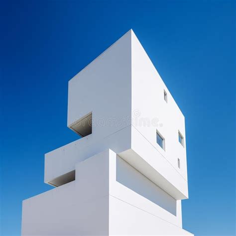 Sleek And Modern Architecture Against A Blue Sky Stock Illustration Illustration Of Sleek