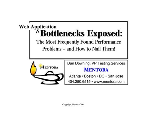 Bottlenecks Exposed Web App Db Servers Pdf Databases Computer