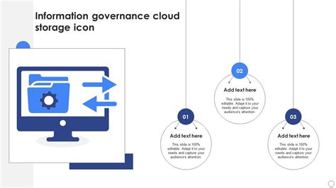 Information Governance Cloud Storage Icon Ppt Template