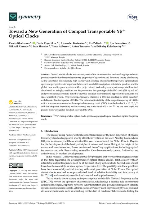 PDF Toward A New Generation Of Compact Transportable Yb Optical Clocks