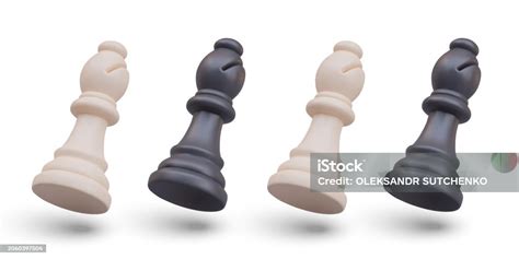기울어진 위치에 있는 흰색과 검은색 체스 비숍 세트 이동 중인 게임 피규어 3차원 형태에 대한 스톡 벡터 아트 및 기타 이미지 3차원 형태 World