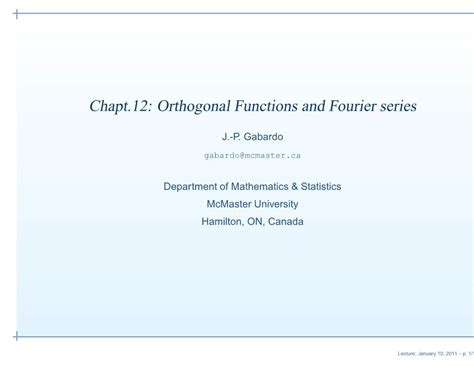 Chapt12 Orthogonal Functions And Fourier Series 121orthogonal