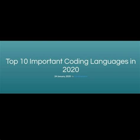 stream episode top 10 important coding languages in 2020 by litslink