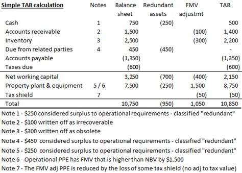 2 18 Tangible Asset Backing Tab Maarschalk Valuations Inc