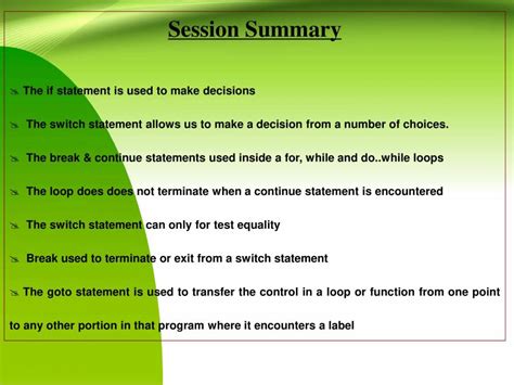 control and looping statements in c powerpoint slides learnpick india