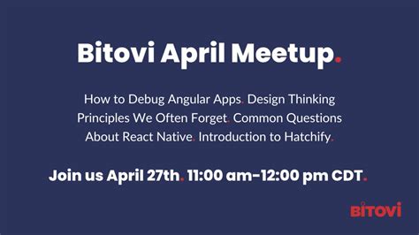 Bitovi On Linkedin 📆 Theres Still Time To Sign Up For Our April