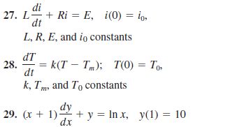 Solved Solve The Given Initial Value Problem For Below Chegg Com