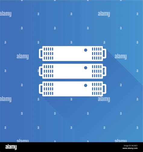 Server Rack Icon In Metro User Interface Color Style Computer Data File Hosting Stock Vector