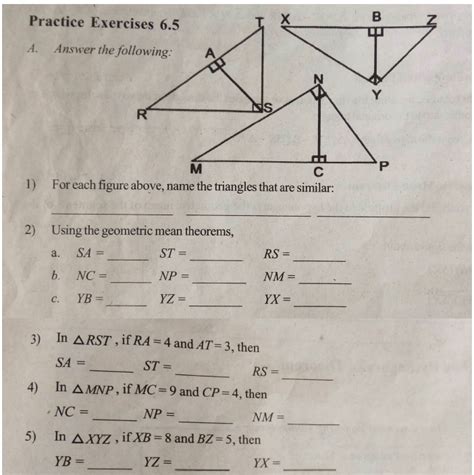 [geometry Math] Topic Right Triangle Similarity R Homeworkhelp