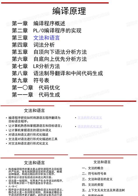 编译原理PPT模板下载 编号qdzomjgm 熊猫办公