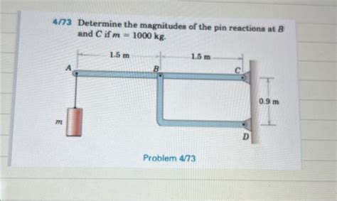Solved 173 Determine The Magnitudes Of The Pin Reactions At