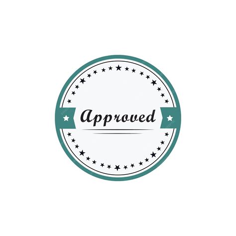 Premium Vector Approved Label Design Stock