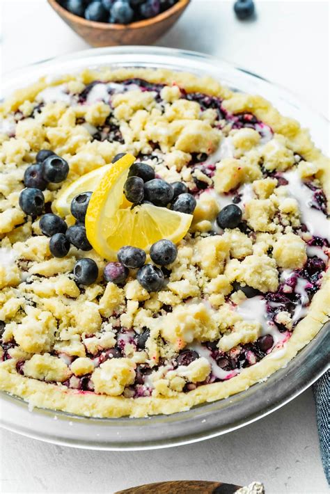 Wild Blueberry Pie With Shortbread Crust Oh Sweet Basil