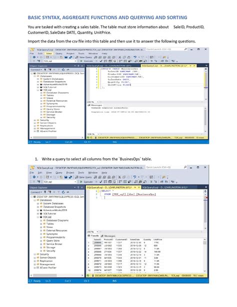 Hi Continuing My Knowledge Of Sql I Dabbled In The Basic Syntax
