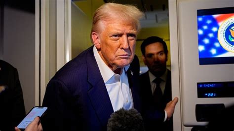In Flight October 27 Us President Donald Trump Accompanied By Us